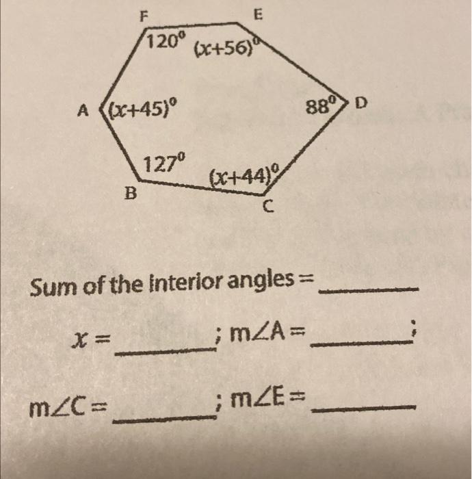 Solved m∠C= ;m∠E= | Chegg.com