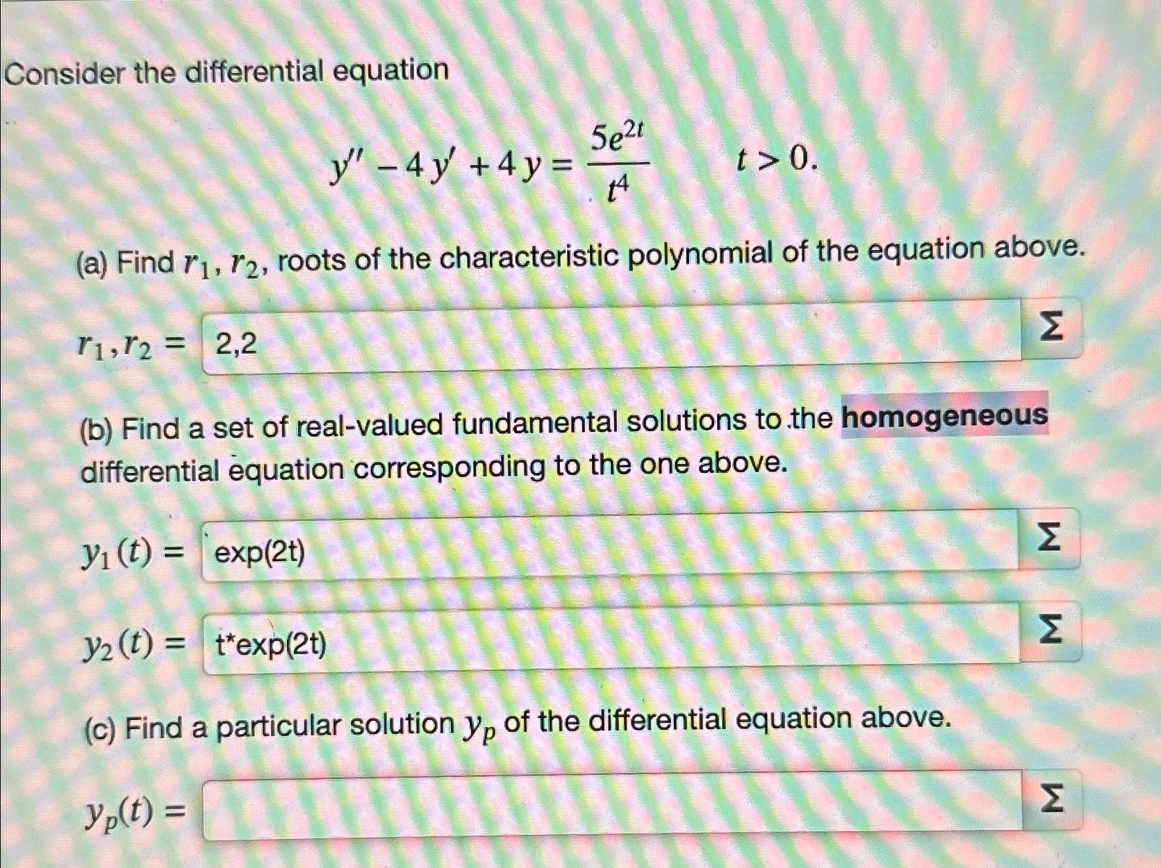 Solved Consider the differential | Chegg.com