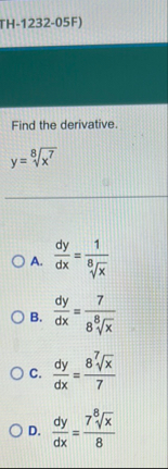 Solved TH-1232-05F)Find the | Chegg.com