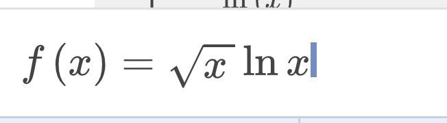 Solved f(x)=xlnx | Chegg.com