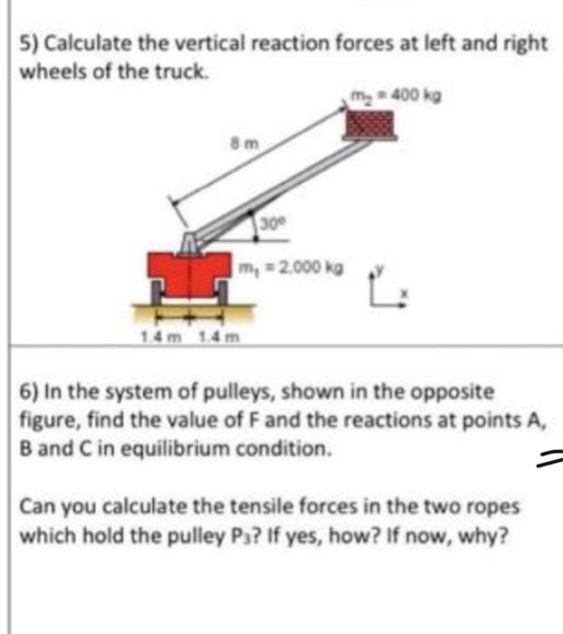 Solved 5) Calculate the vertical reaction forces at left and | Chegg.com