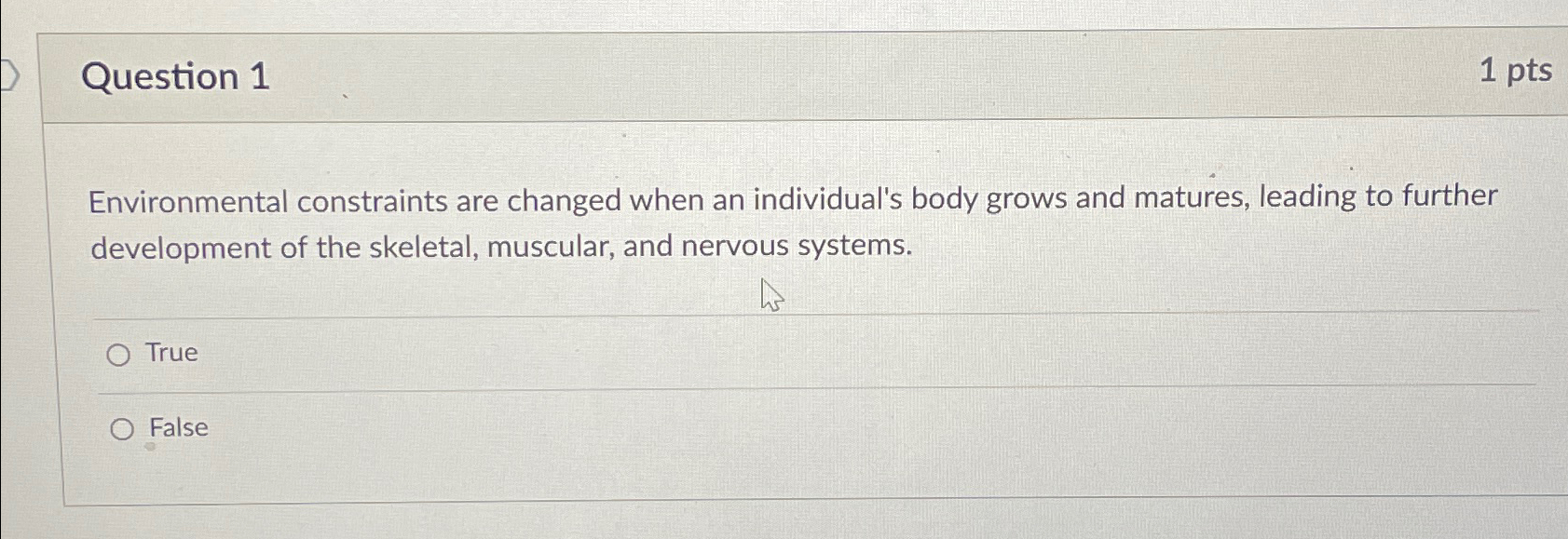 Solved Question 11ptsEnvironmental constraints are changed | Chegg.com