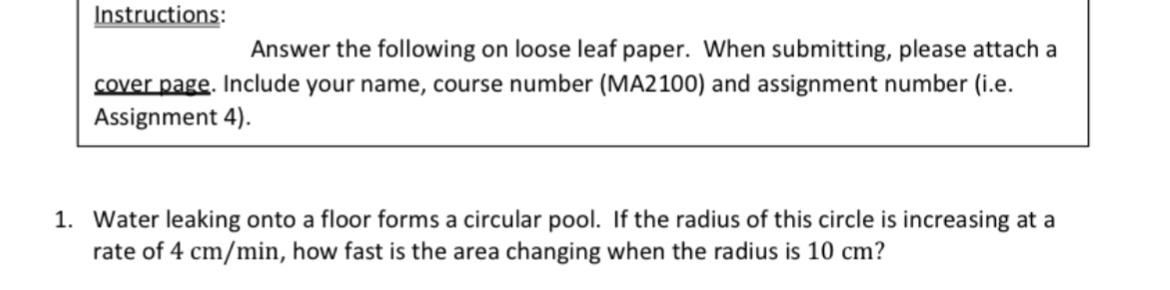 Solved Instructions:Answer the following on loose leaf | Chegg.com