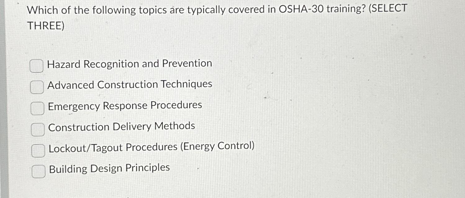 Solved Which of the following topics are typically covered | Chegg.com