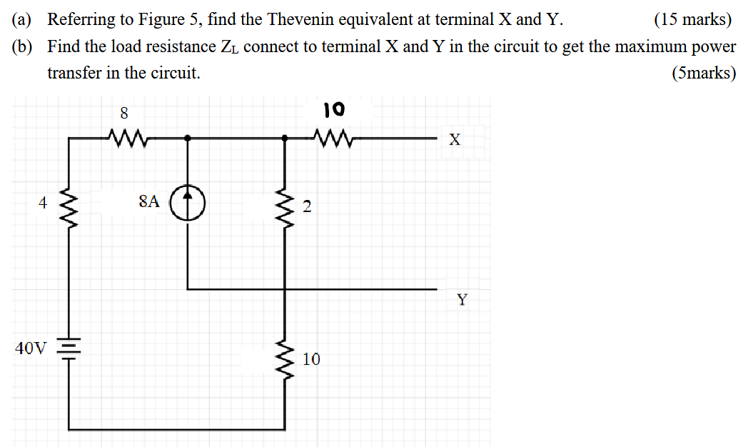 Solved (a) ﻿Referring to Figure 5, ﻿find the Thevenin | Chegg.com