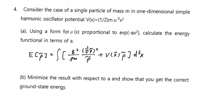 Solved Consider the case of a single particle of mass m ﻿in | Chegg.com