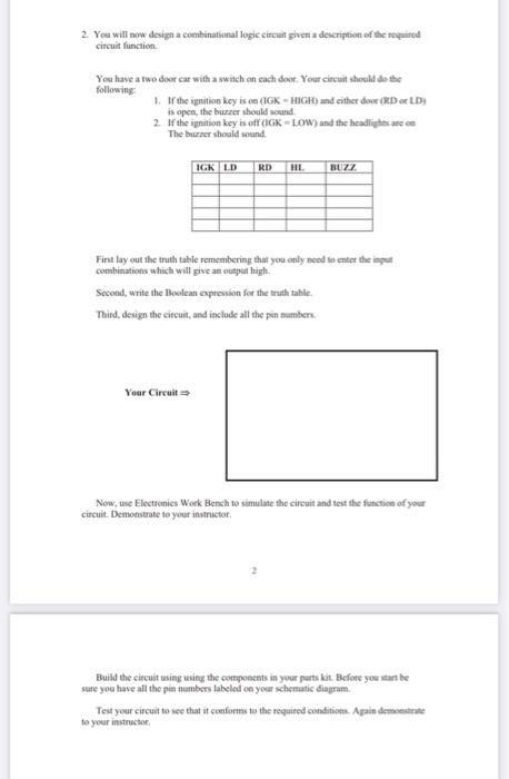 Solved DIGITAL FUNDAMENTALS LAB #7 SIMPLE COMBINATIONAL | Chegg.com