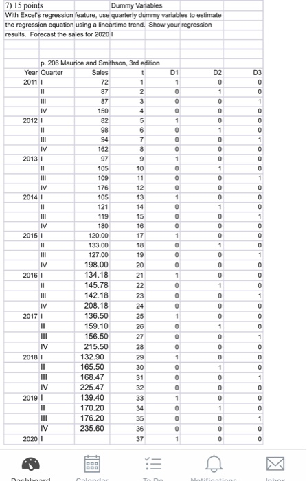 Solved 7) 15 points Dummy Variables With Excel's regression | Chegg.com Solved 7) 15 points Dummy Variables With Excel's regression | Chegg.com