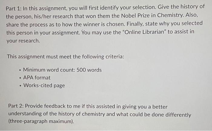 Solved Part 1: In this assignment, you will first identify | Chegg.com