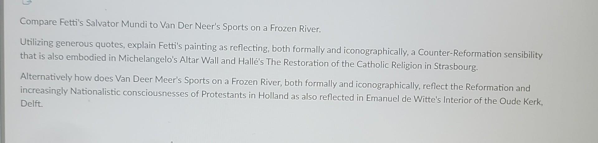 Compare Fetti's Salvator Mundi to Van Der Neer's | Chegg.com