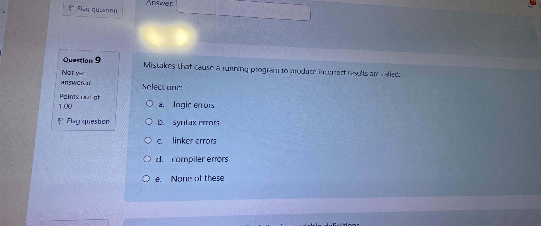 Solved Flag questionAnswer:Question 9Not yet answered Points | Chegg.com