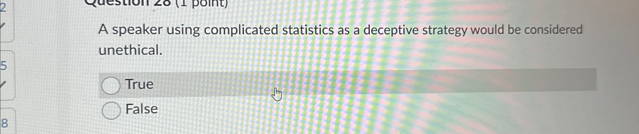Solved A speaker using complicated statistics as a deceptive | Chegg.com