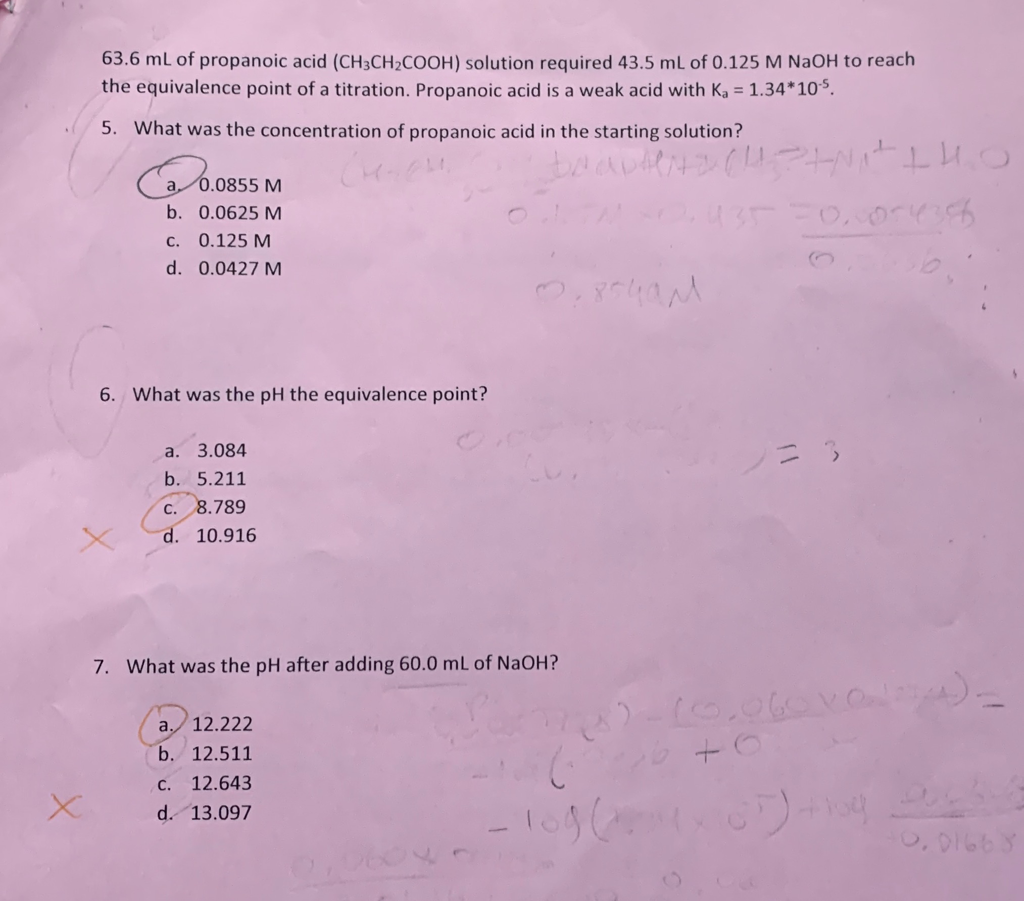 Solved Need help with question 6.correct Answer is circled. | Chegg.com Solved Need help with question 6.correct Answer is circled. | Chegg.com