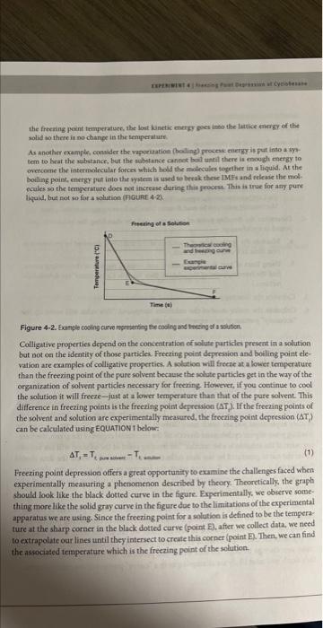 Solved Data Table 4-2. Freezing Point of Cyclohexane + | Chegg.com