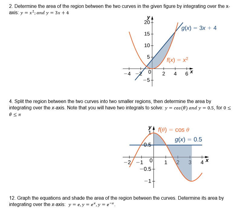 Solved Determine the area of the region between the two | Chegg.com