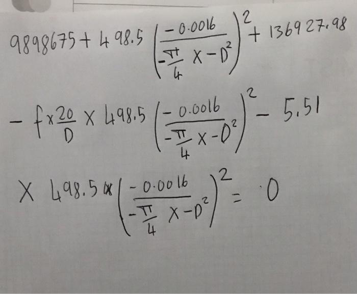 Solved 9898675 + 498.5 -0.0016 12 + 1369 27,98 1- 72 x - 0² | Chegg.com
