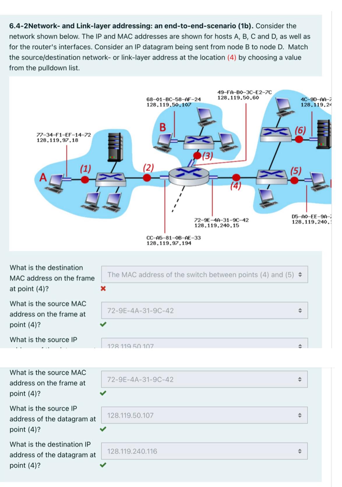 6.4-2Network- ﻿and Link-layer addressing: an | Chegg.com
