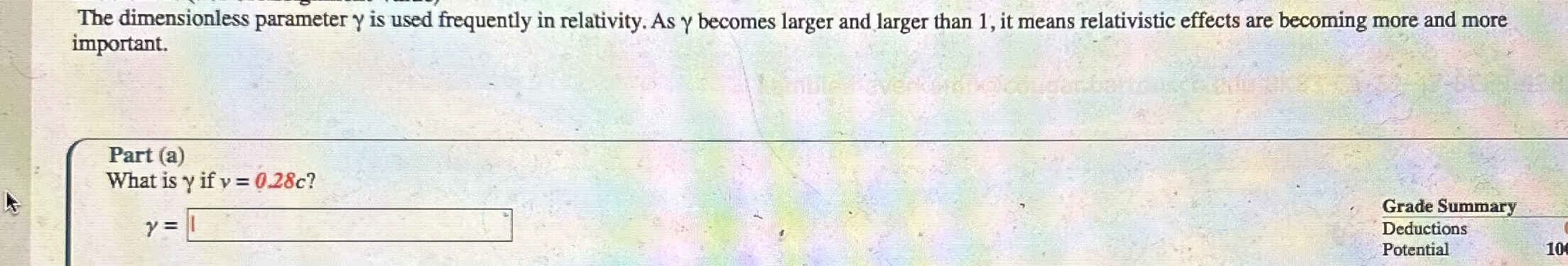 Solved The dimensionless parameter γ ﻿is used frequently in | Chegg.com