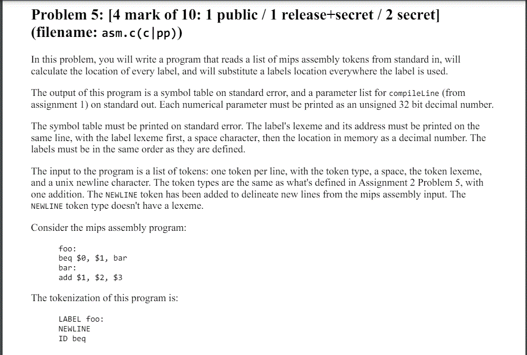 Solved Problem 5: [4 ﻿mark of 10: 1 ﻿public / 1 | Chegg.com