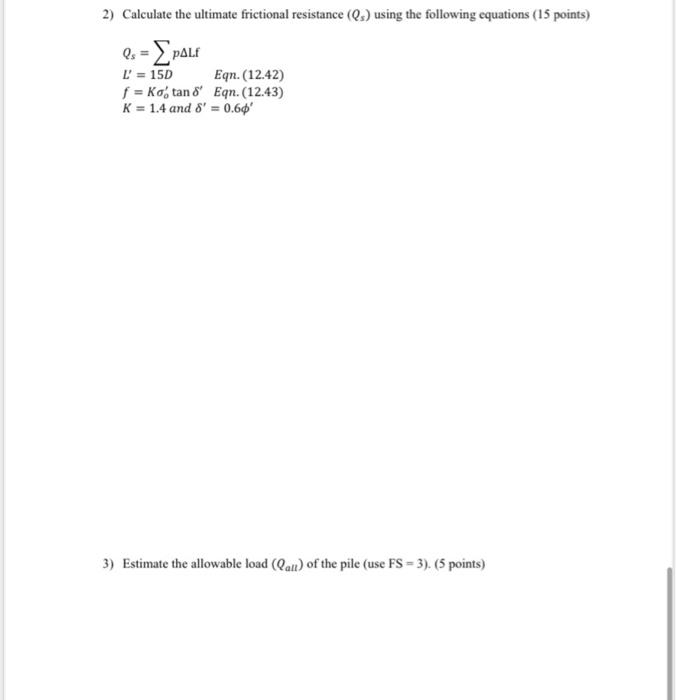 Solved A driven closed-ended pile, circular in | Chegg.com