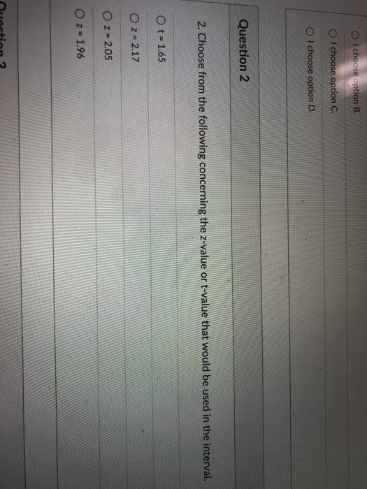 Solved o I choose option B. I choose option C! o I choose | Chegg.com