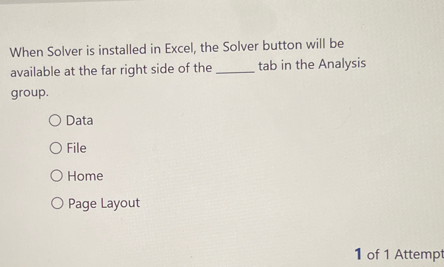 Solved When Solver is installed in Excel, the Solver button | Chegg.com