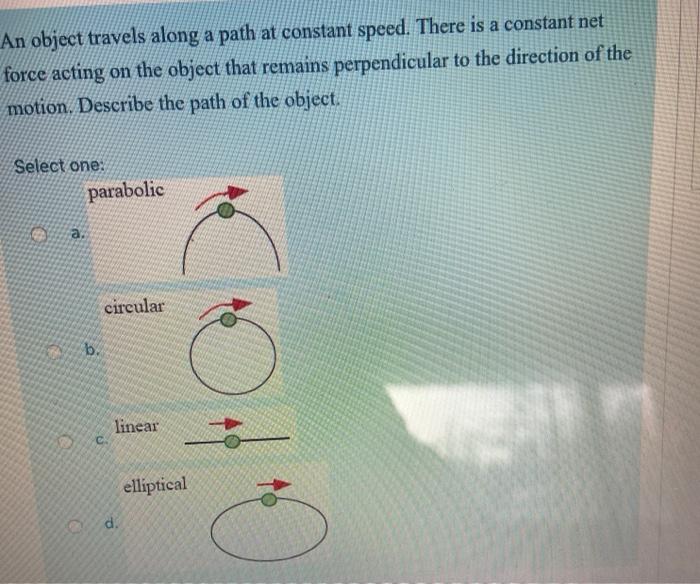 Solved An object travels along a path at constant speed. | Chegg.com