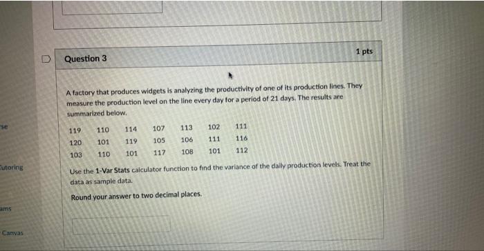 Solved A factory that produces widgets is analyzing the | Chegg.com