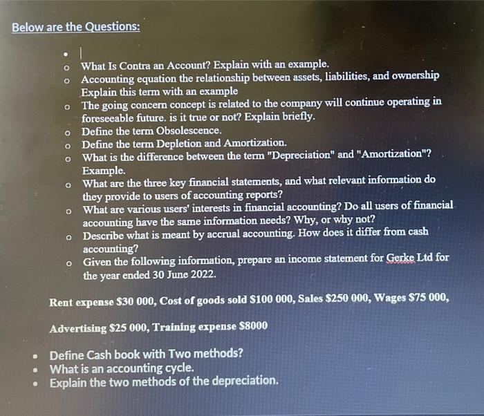 Solved What Is Contra an Account? Explain with an example. - | Chegg.com