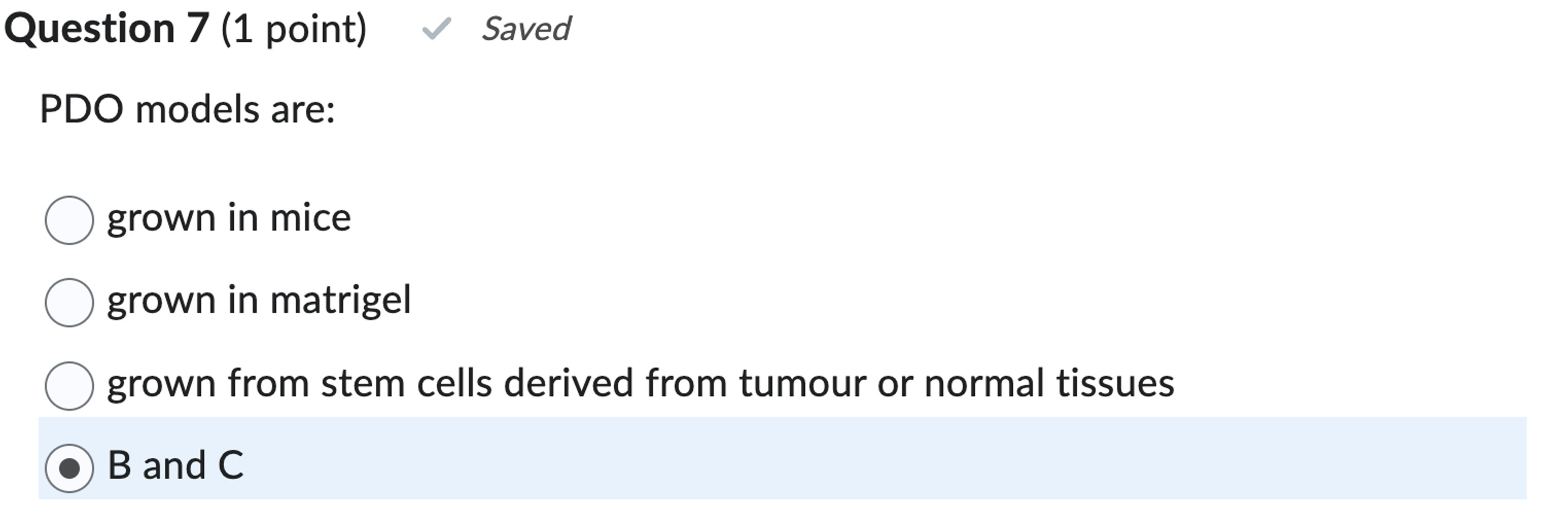 Solved Question 7 (1 ﻿point)PDO models are:grown in | Chegg.com