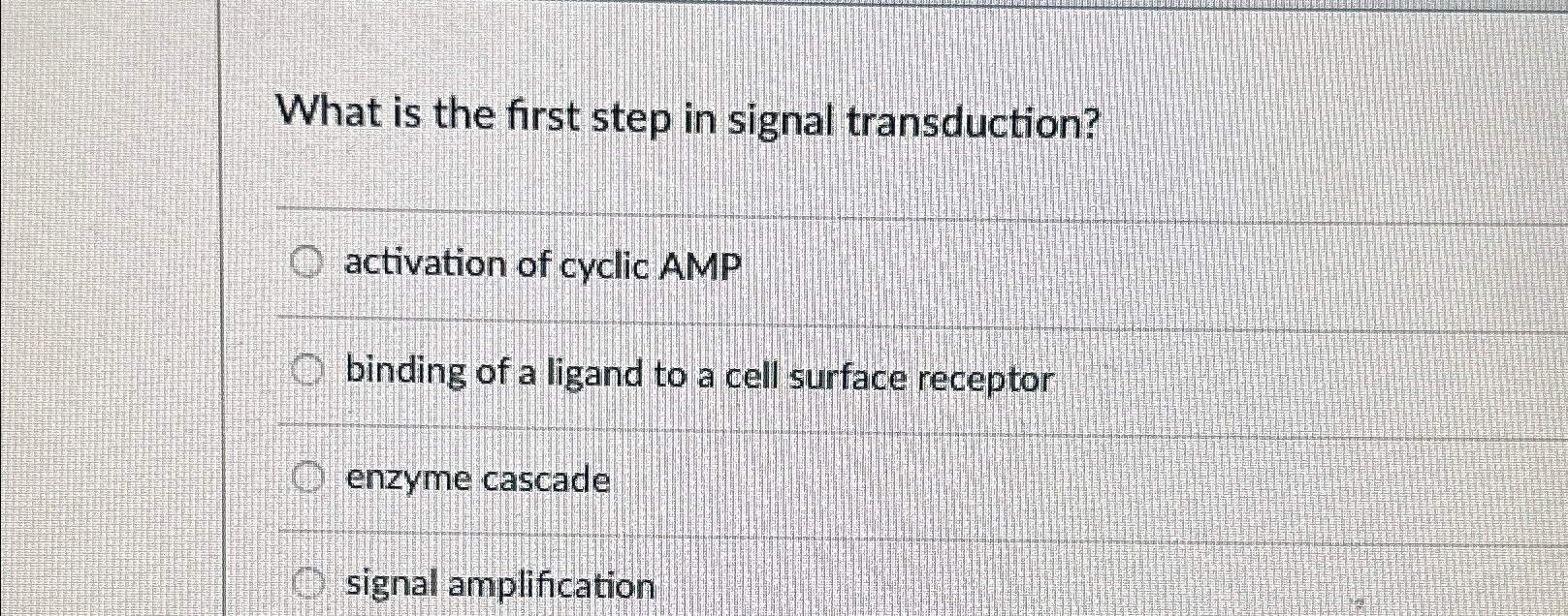 Solved What is the first step in signal | Chegg.com