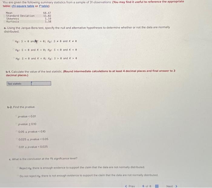 You are given the following summary statistics from a | Chegg.com