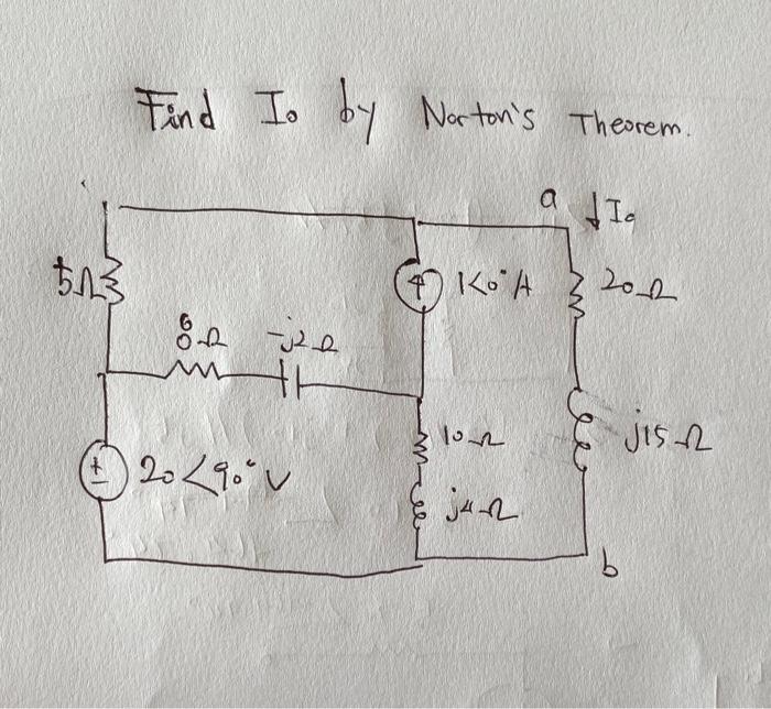 Solved Find Io by Norton's Theorem. | Chegg.com