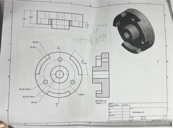 Solved can you please sketch and create an isometric then | Chegg.com