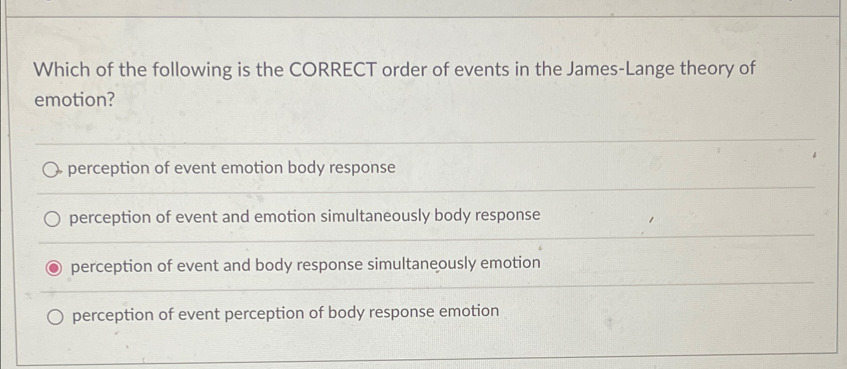 Solved Which of the following is the CORRECT order of events | Chegg.com