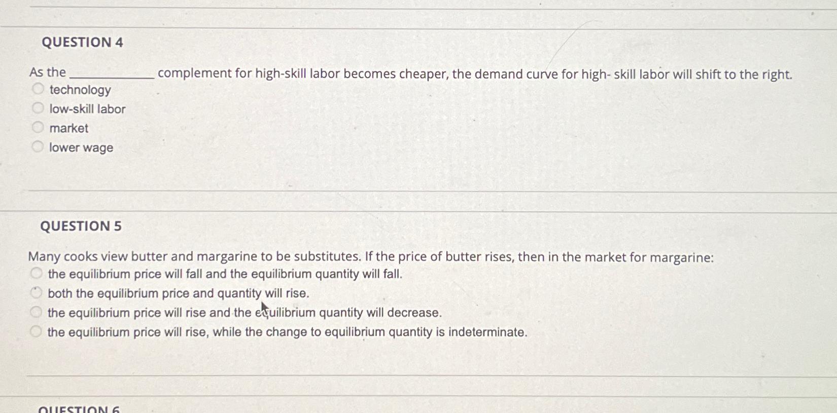 Solved QUESTION 4As the complement for high-skill labor | Chegg.com