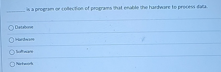 Solved is a program or collection of programs that enable | Chegg.com