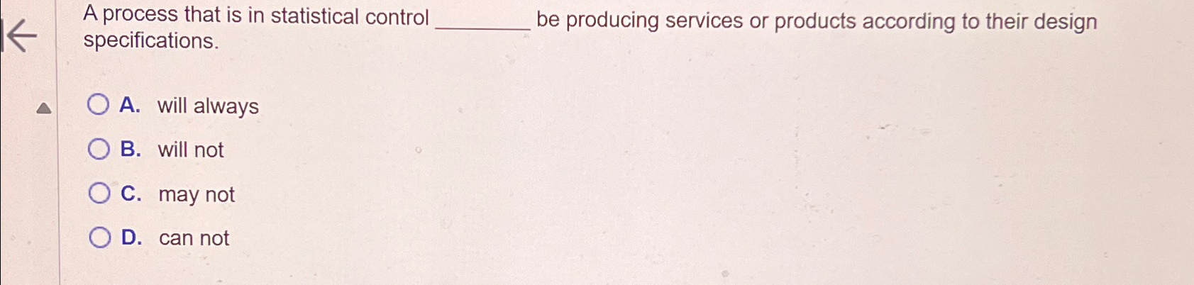 Solved A process that is in statistical control be producing | Chegg.com