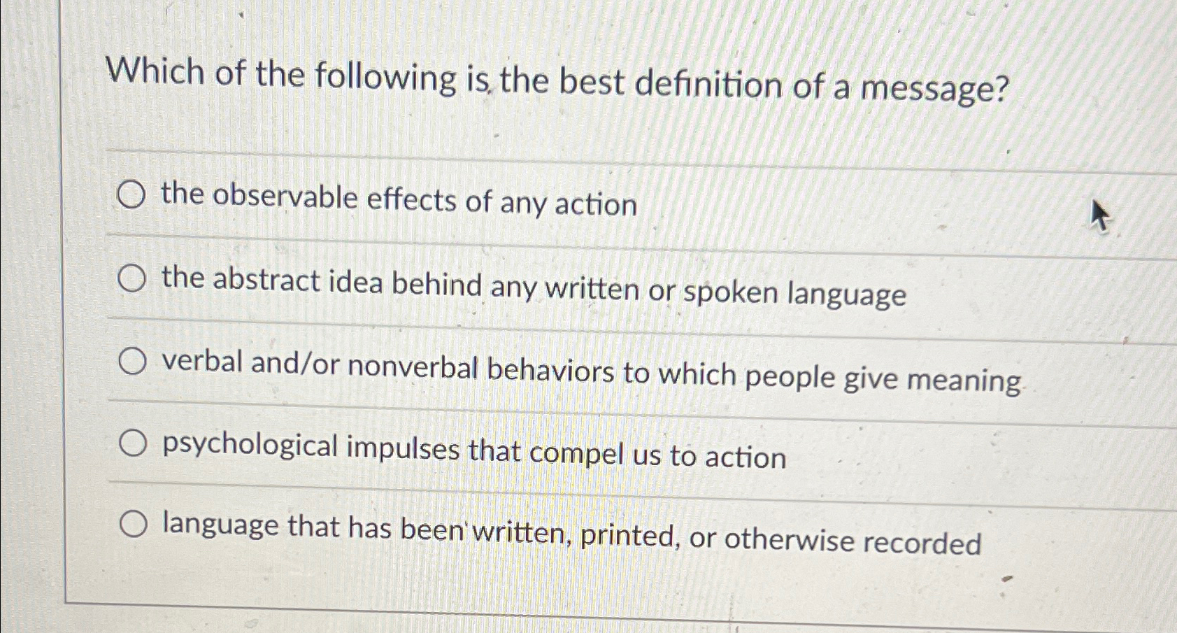 Solved Which of the following is the best definition of a | Chegg.com
