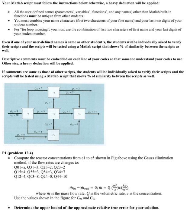 Solved Your Matlab script must follow the instructions below | Chegg.com