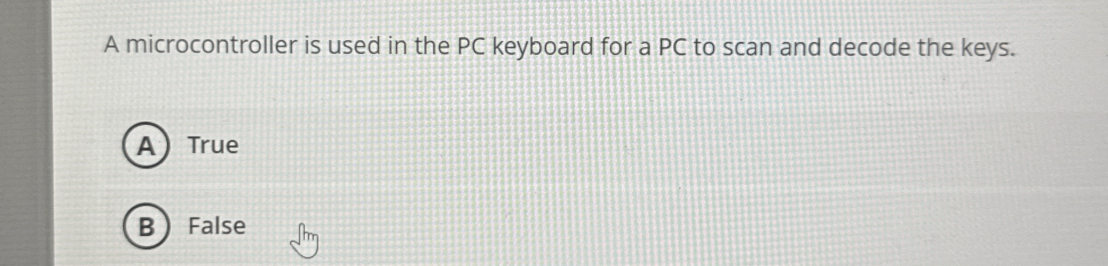 Solved A microcontroller is used in the PC keyboard for a PC | Chegg.com