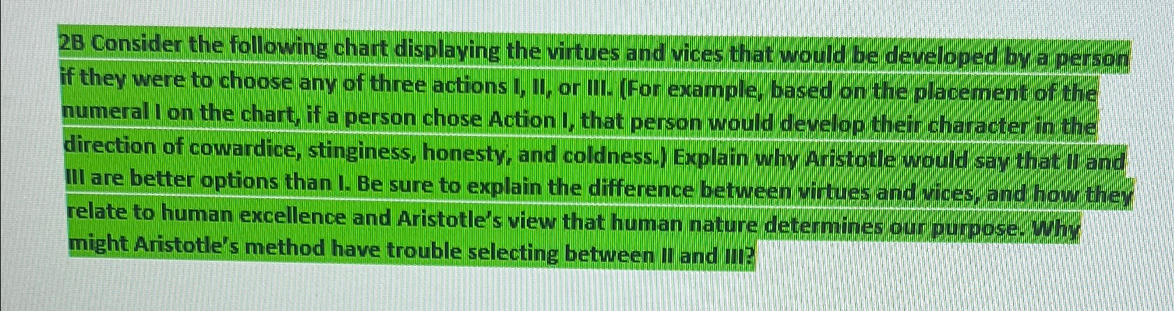 Solved 2B Consider the following chart displaying the | Chegg.com