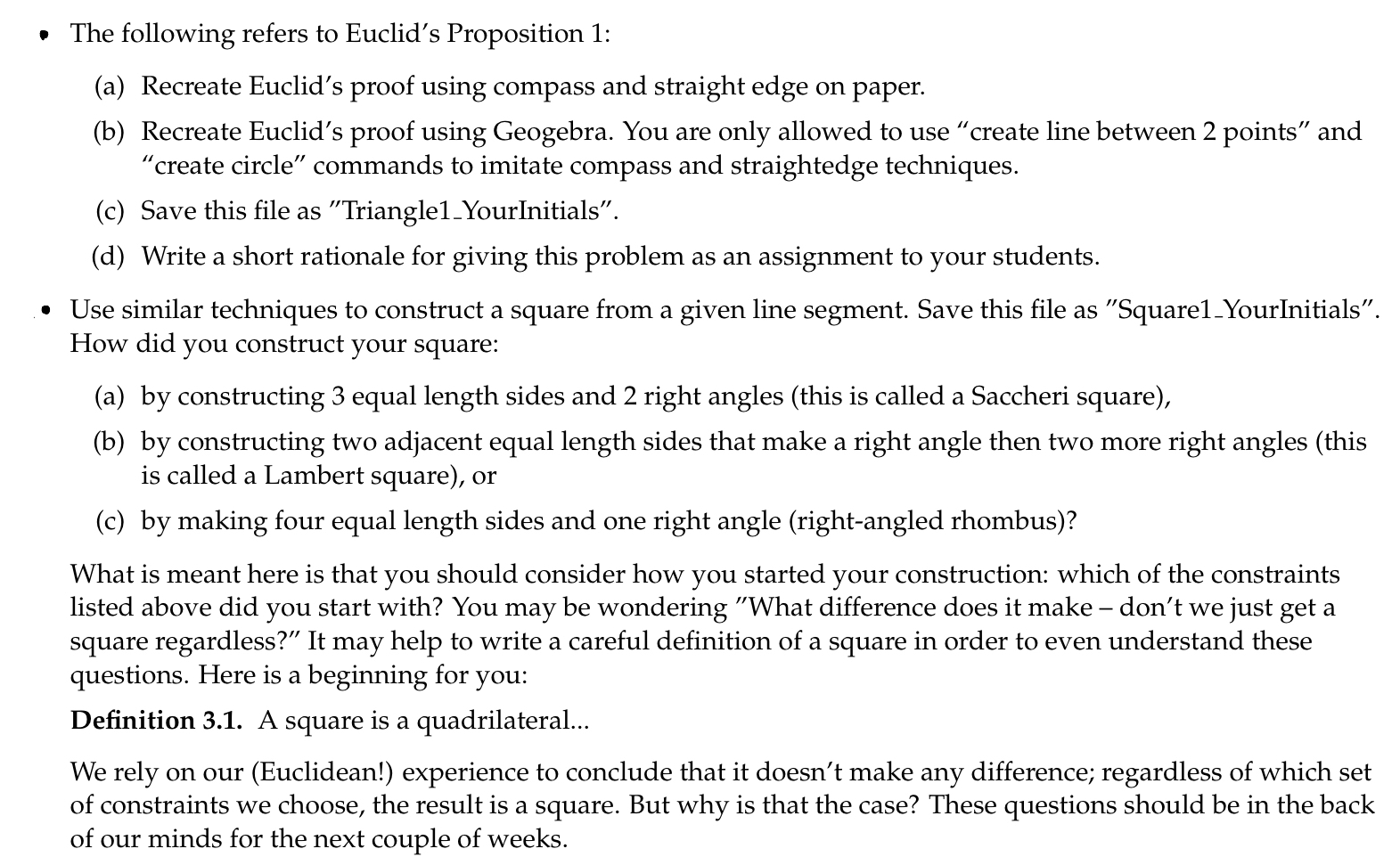 Solved Help me solve these bullet points. The following | Chegg.com