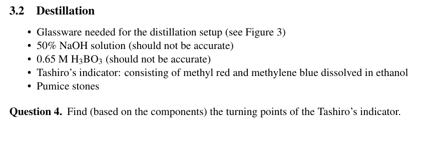 Solved 3.2 ﻿DestillationGlassware needed for the | Chegg.com