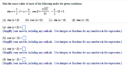 Solved Find the exact value of each of the following into | Chegg.com