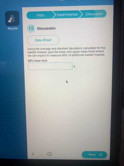 Solved Intro Experimental Discussion Recycle 15 Discussion | Chegg.com