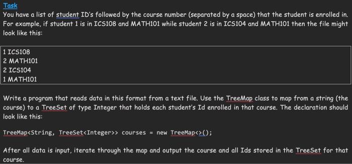 Solved You have a list of student ID's followed by the | Chegg.com