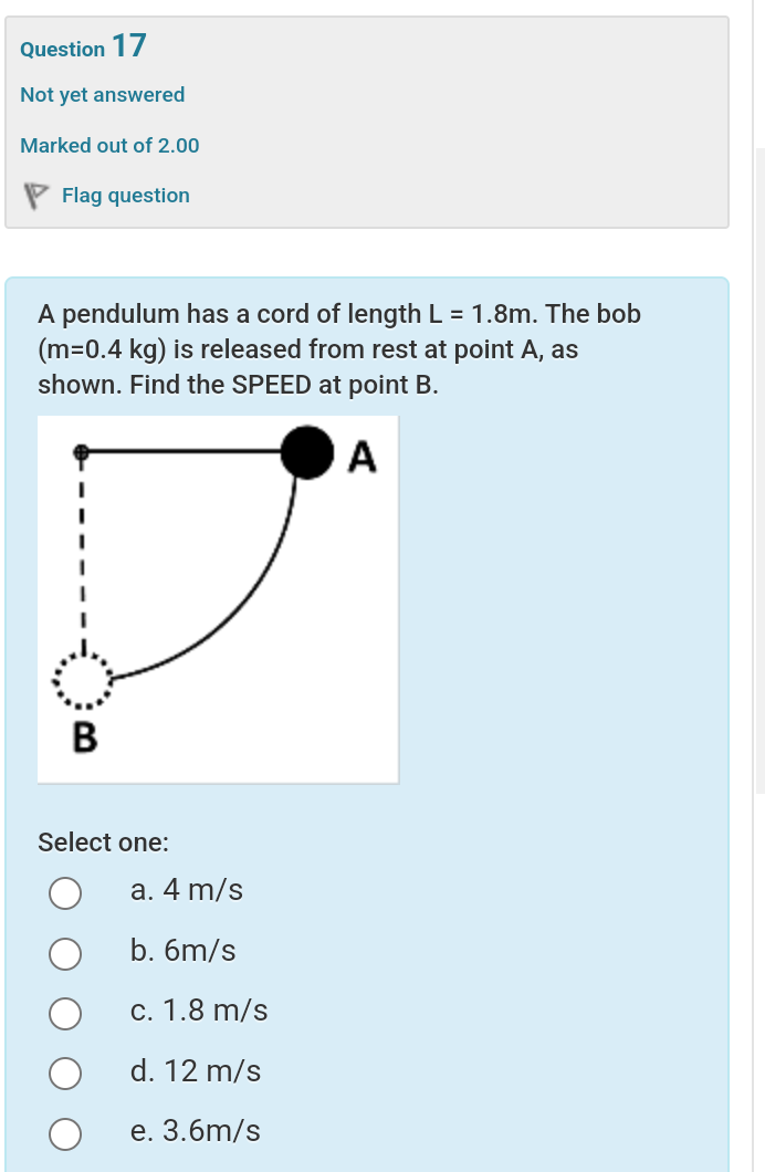 Solved Question 17Not yet answeredMarked out of 2.00Flag | Chegg.com Solved Question 17Not yet answeredMarked out of 2.00Flag | Chegg.com