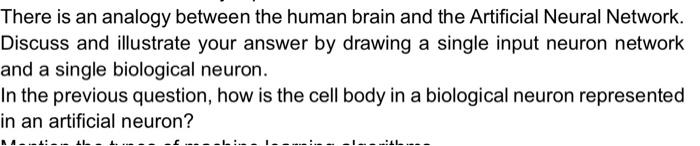 Solved There is an analogy between the human brain and the | Chegg.com