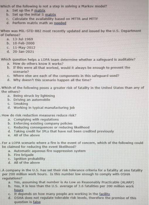 Solved Which of the following is not a step in solving a | Chegg.com